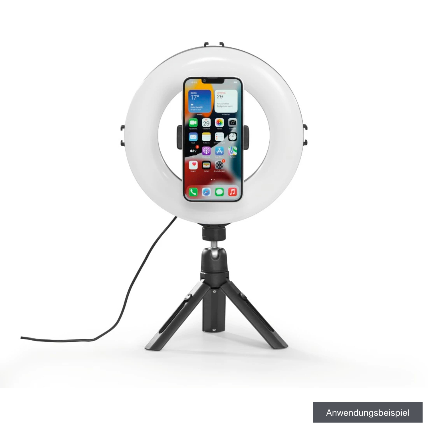 Hama LED-Ringleuchte SpotLight Steady 120 II mit Mini-Stativ und ...
